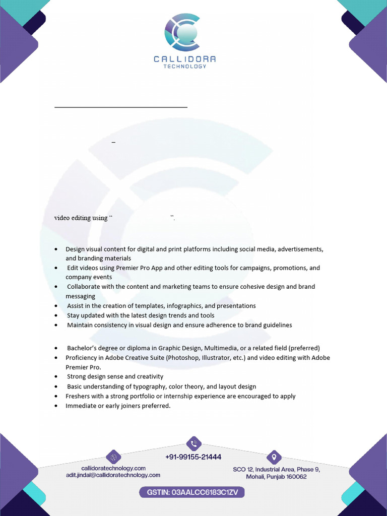 Graphic Designer JD | PDF