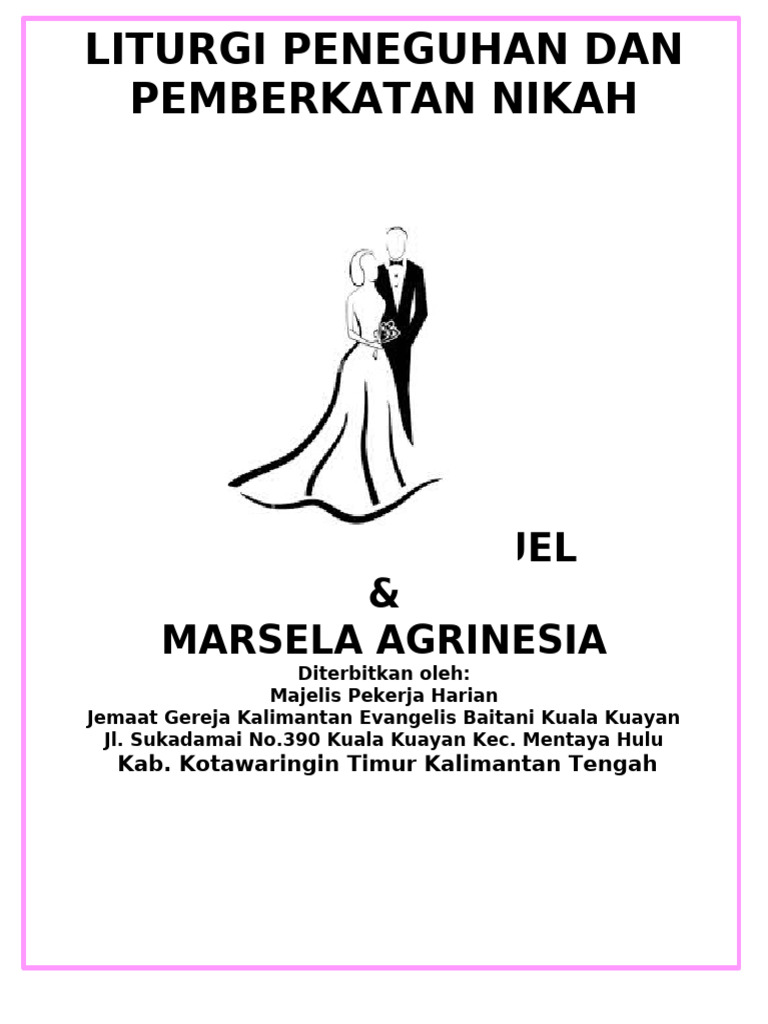 Liturgi Peneguhan Nikah Rangga Imanuel Dan Marsela | PDF