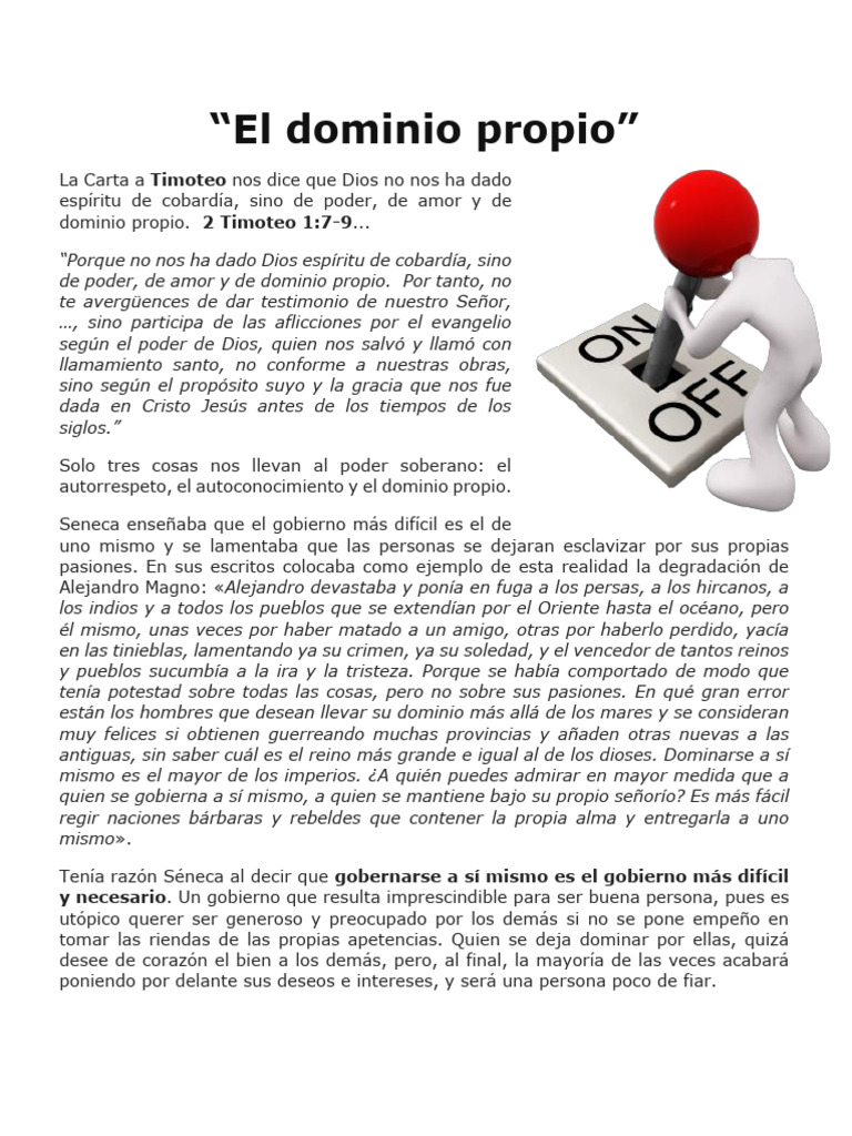 Clase 1 - El Dominio Propio | PDF | Amor
