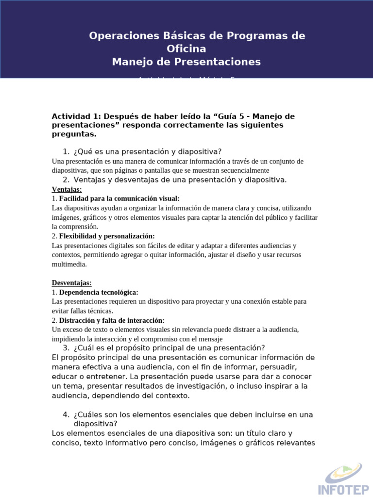 Actividad - Modulo 5 | PDF | Microsoft PowerPoint | Multimedia