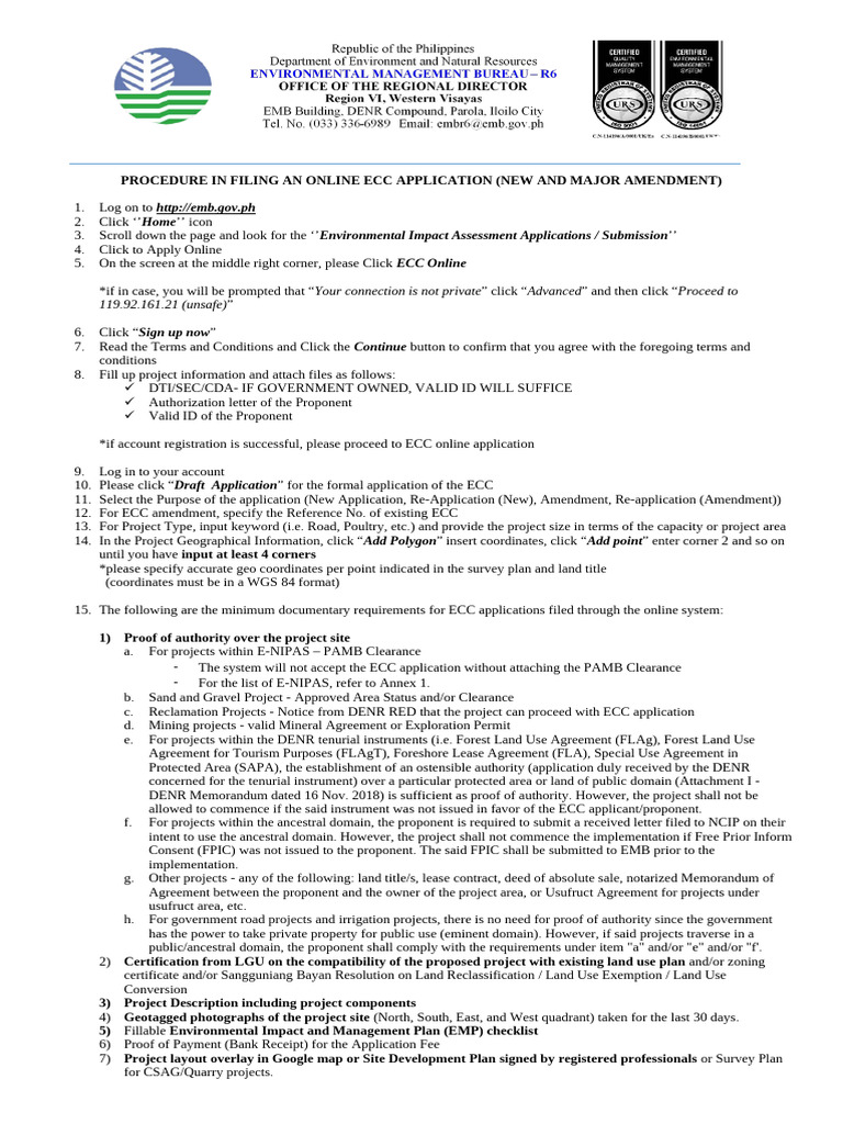 Online ECC Application Procedure | PDF | Payments