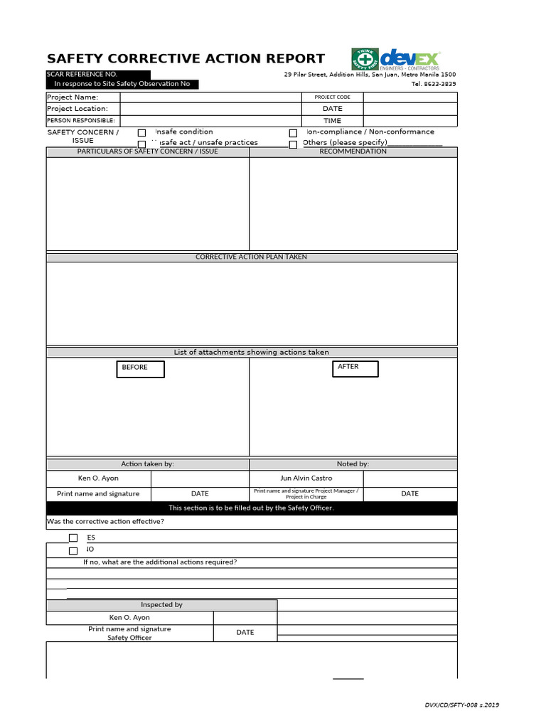 DVX 2024 CMPB Ehs Sscar 003 | PDF | Labor Relations | Workplace