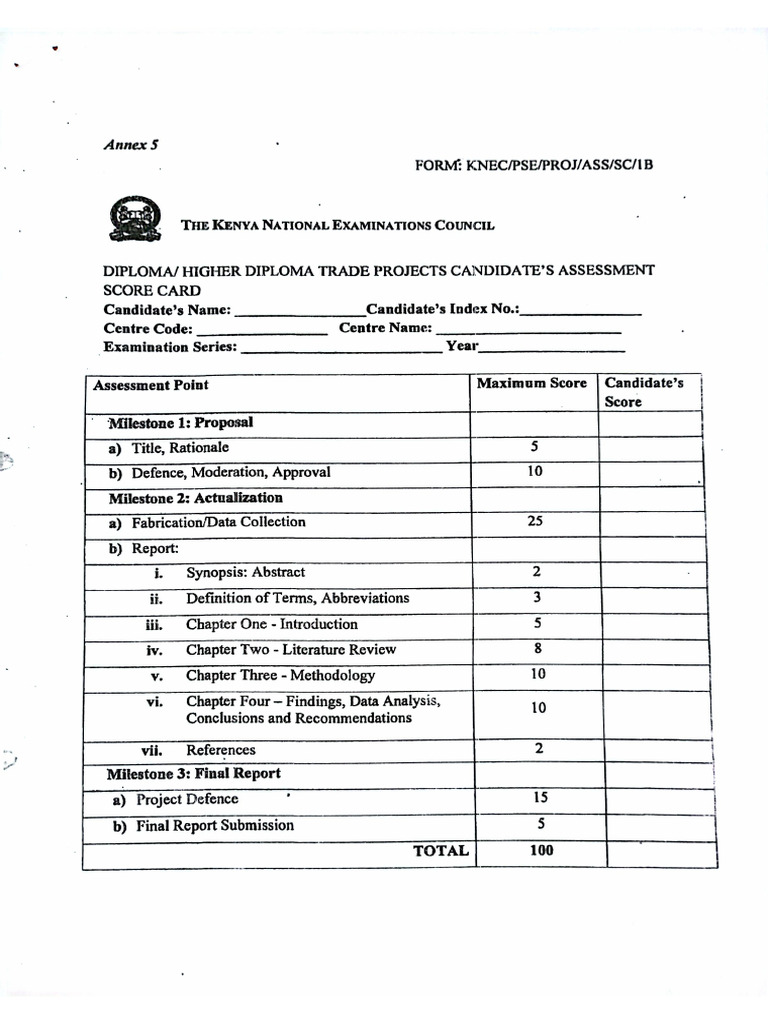 Trade Projects Forms | PDF