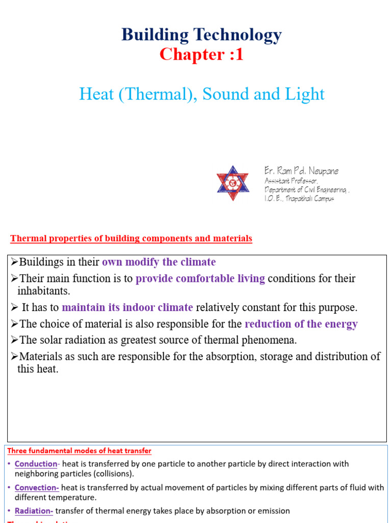 Thermal and Acoustic Properties in Buildings | PDF | Sound | Building ...