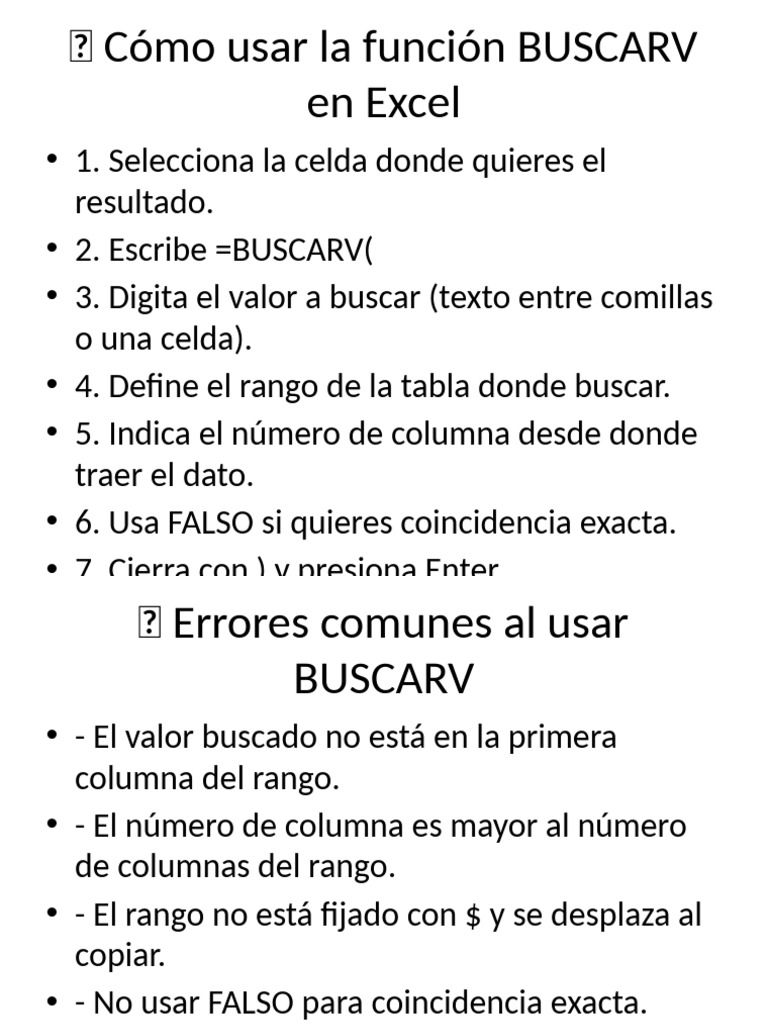 Diapositivas BUSCARV | PDF