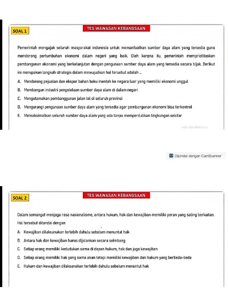 FR TWK Sekdin 2024 Paket 10 | PDF
