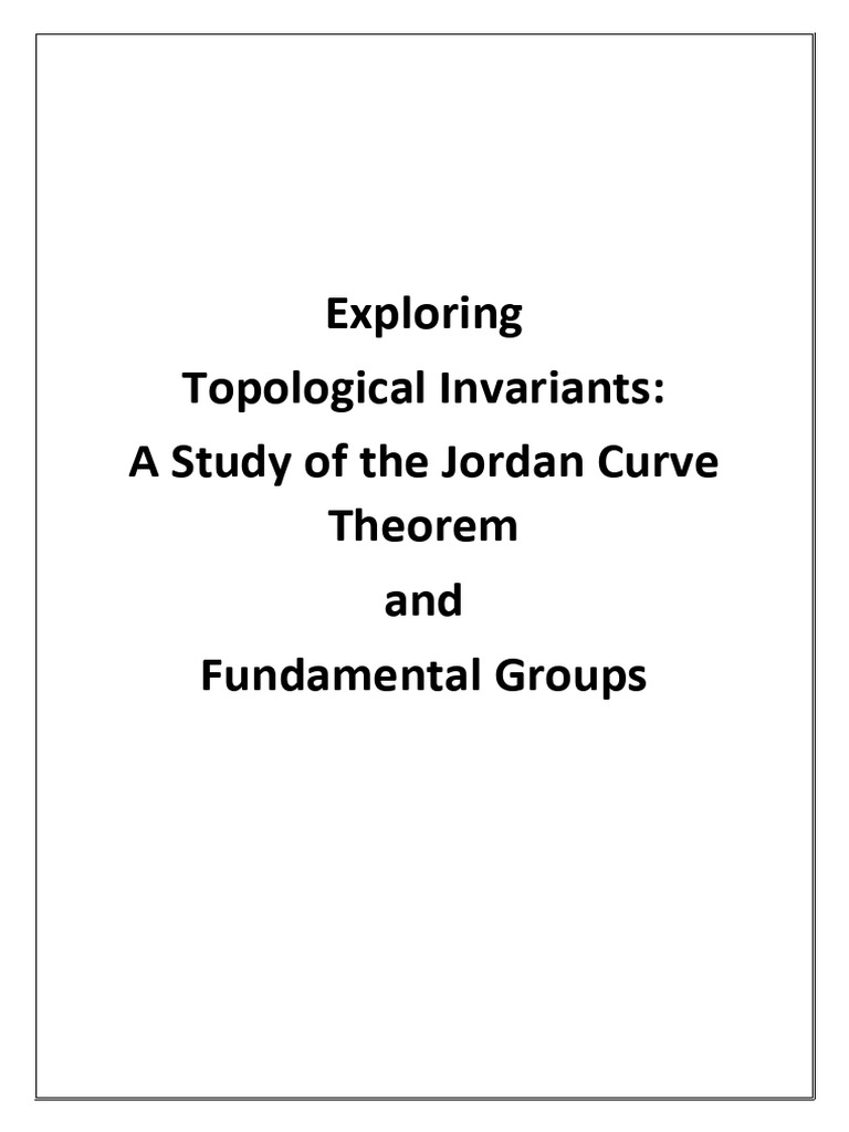Jordan Curve Theorem | PDF | Topology | Curve