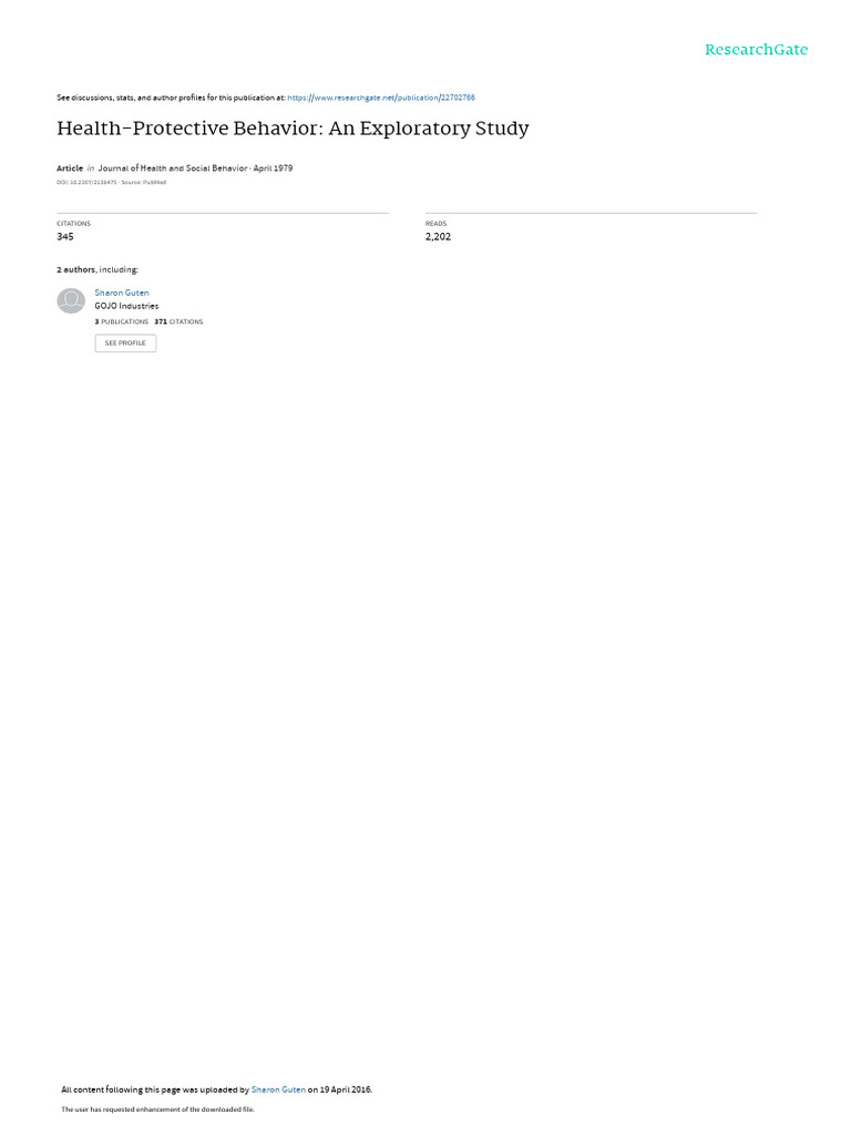 Health Protective Behaviors. DR - Om | PDF | Psychological Concepts ...