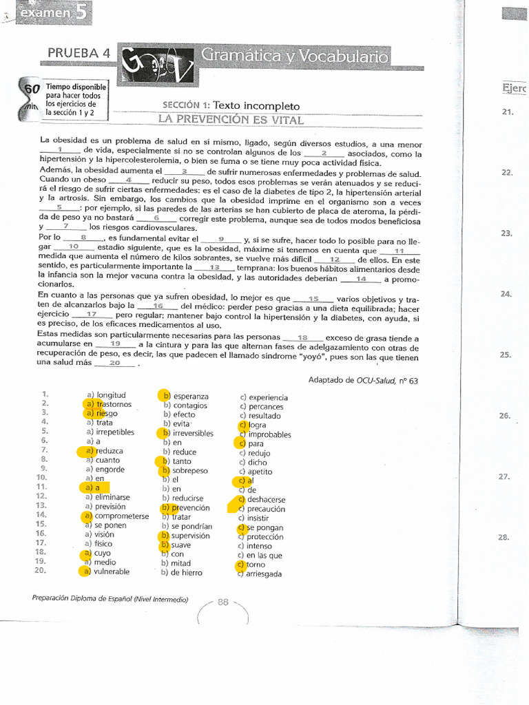 Examen 5 - Prueba 4 | PDF