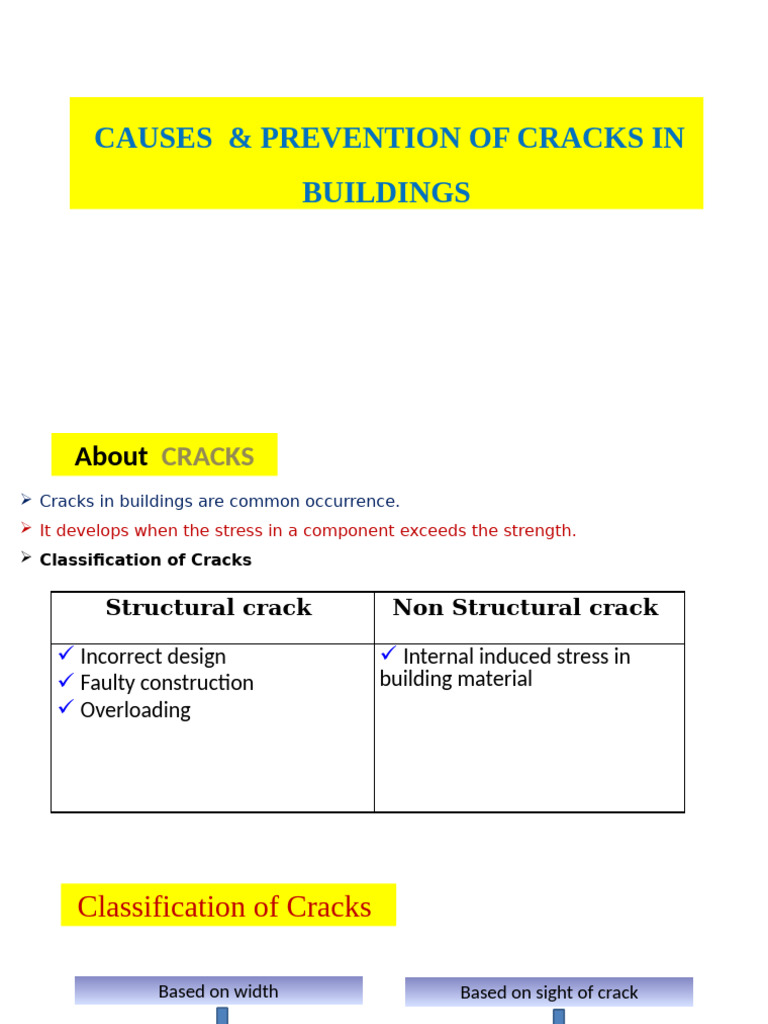 Causes and Prevention of Building Cracks | PDF | Concrete | Fracture