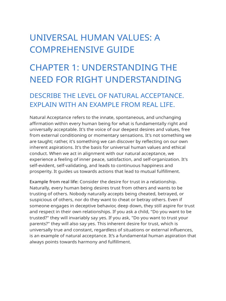 Understanding Harmony - Relationships, Nature, and Ethics | PDF ...