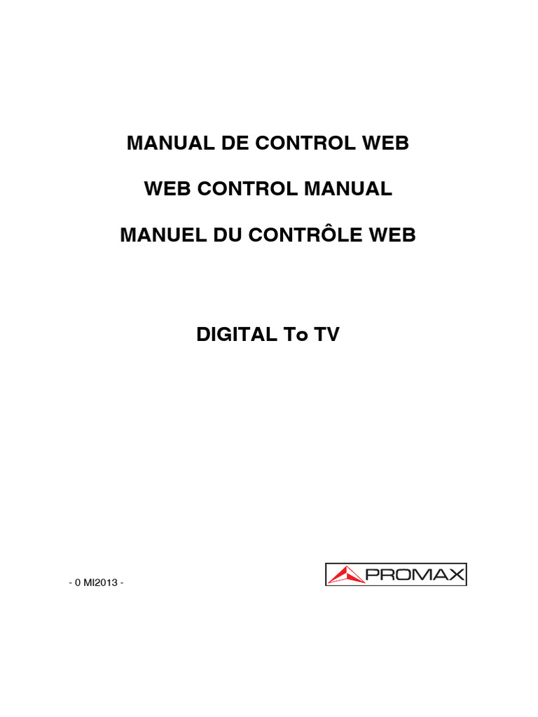 DigitalToTV ControlWeb | PDF | Programa de computadora | Programación
