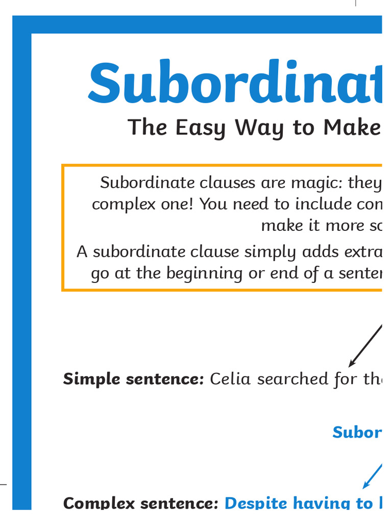 Subordinate Clause 4XA4 | PDF