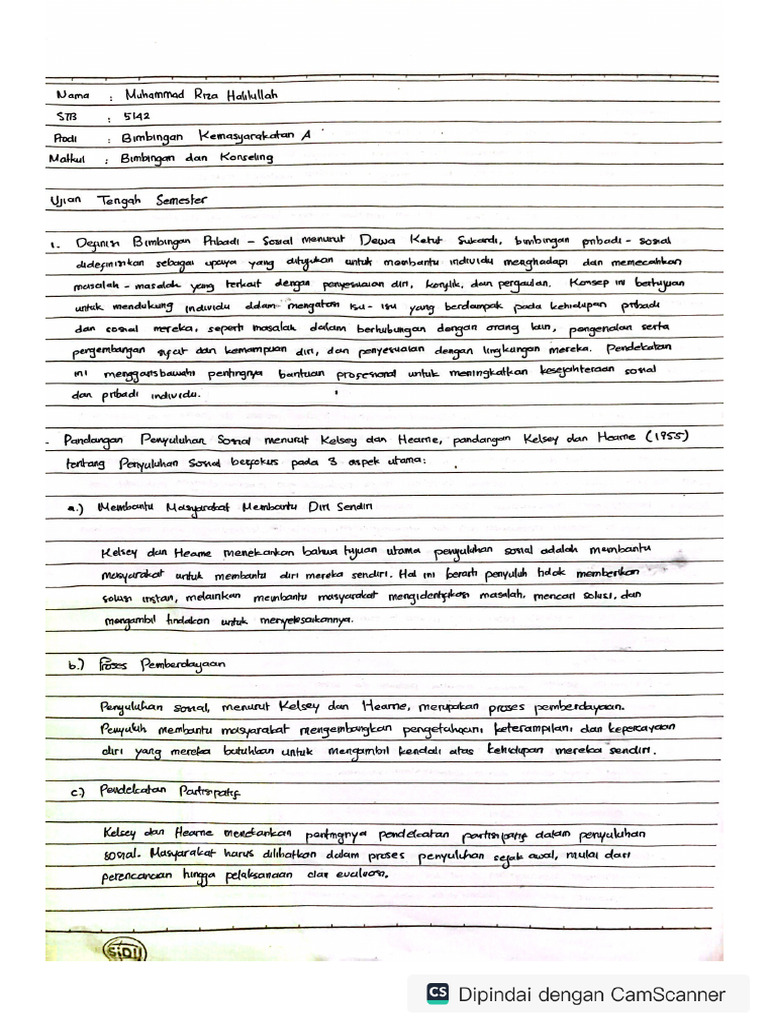 UTS BK - 5142 - Muhammad Riza Halilullah | PDF