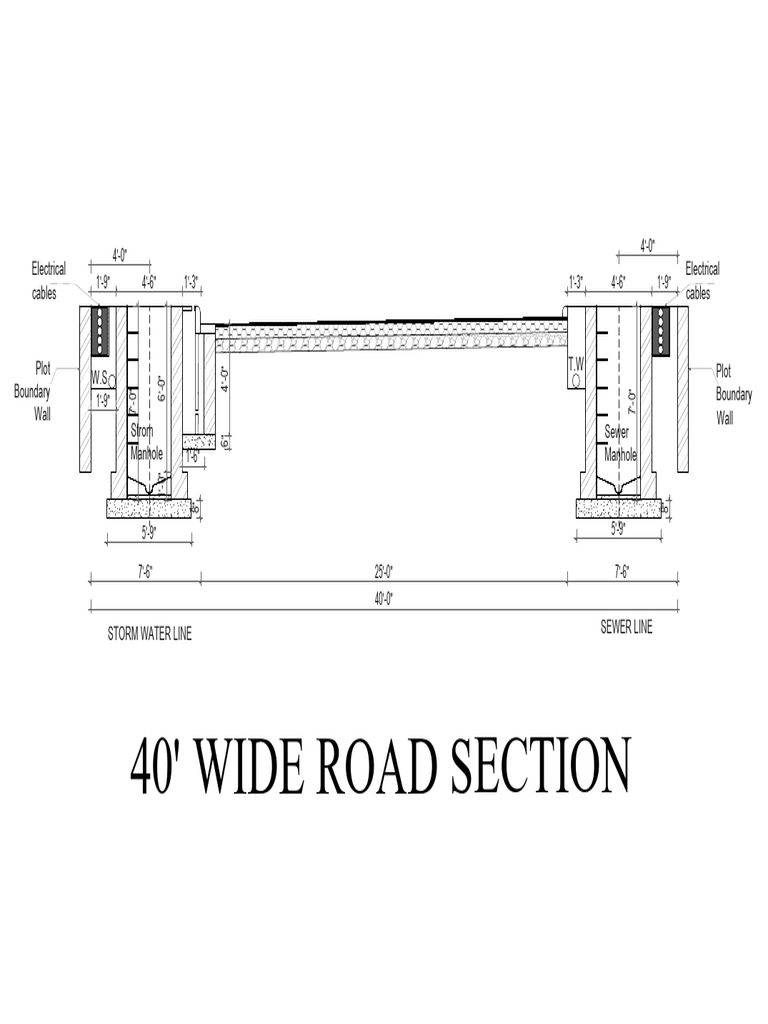 Storm Water and Sewer Line Layout | PDF