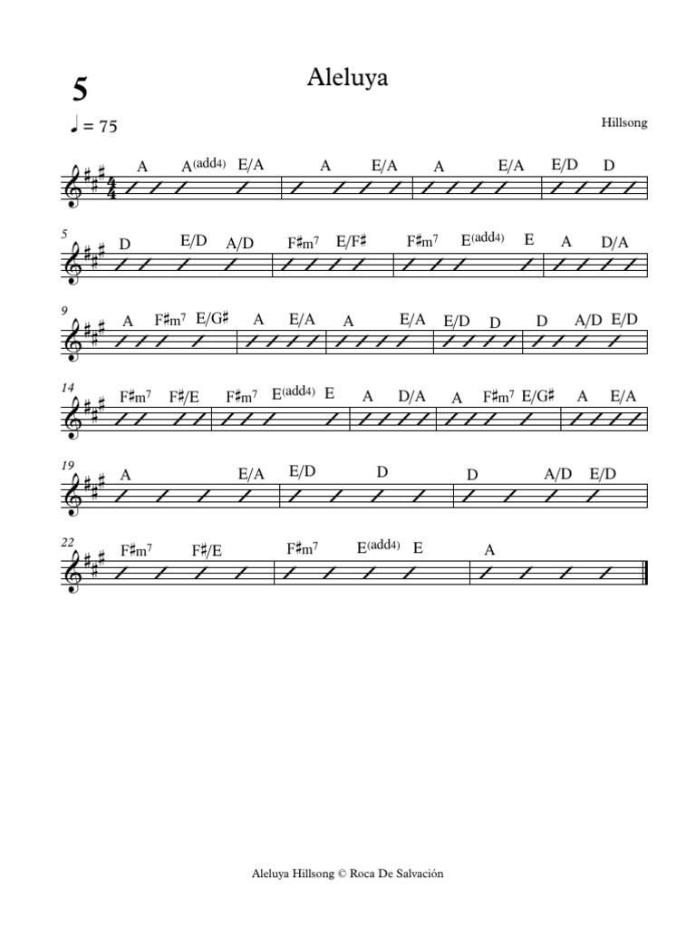 Aleluya Hillsong Sheet Music | PDF