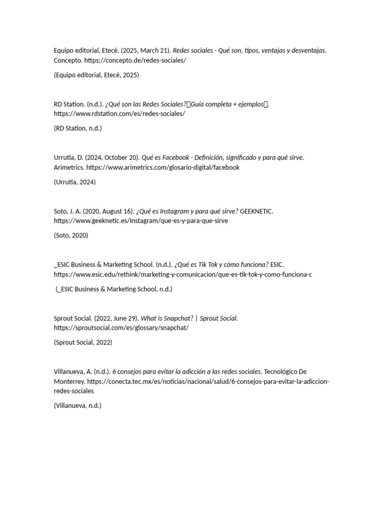 Fuentes de Info - Redes Sociales | PDF