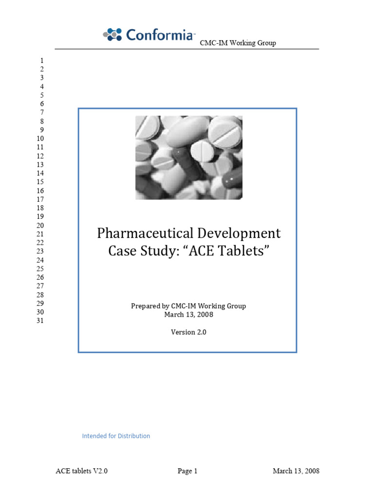 Case Study of Ace Tablets | PDF | Tablet (Pharmacy) | Pharmaceutical ...