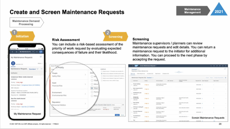 SAP EAM Phase Model - Create Notification | PDF