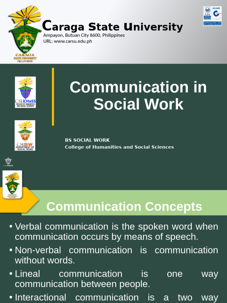 Social Work Communication | PDF | Communication | Nonverbal Communication