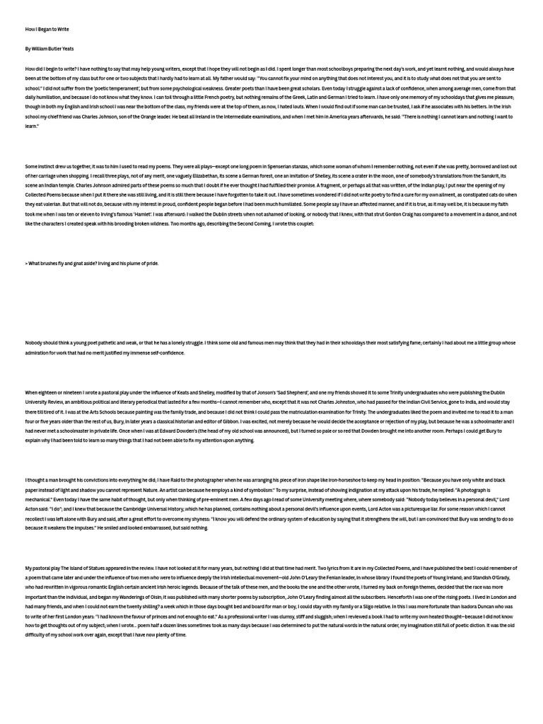 How I Began To Write - 20250618 - 205622 - 0000 | PDF | Poetry