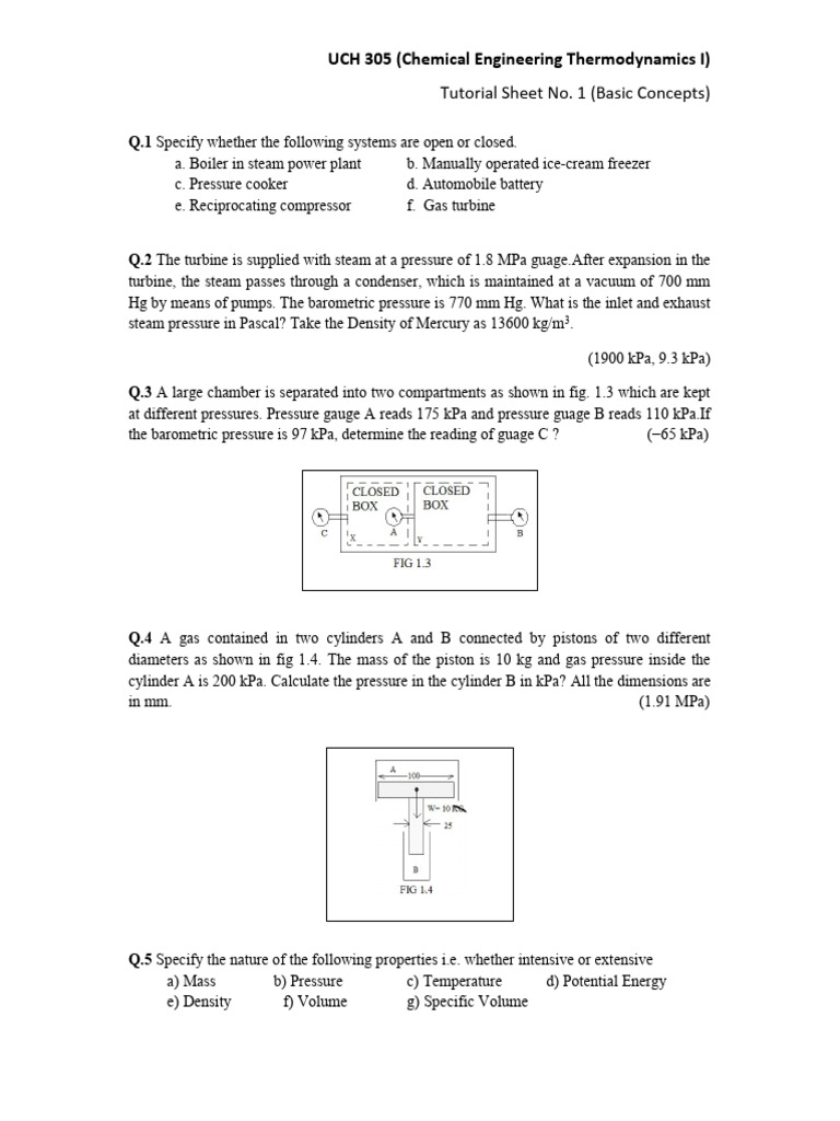 Thermodynamics Tutorial: Basic Concepts | PDF