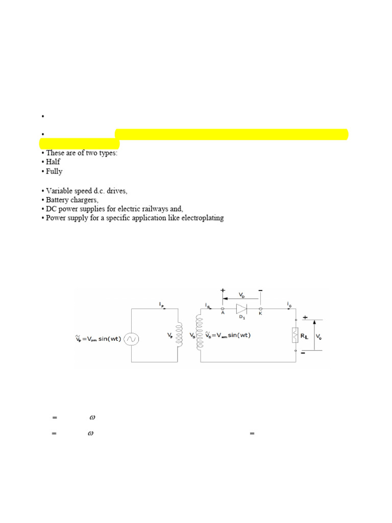 Chap-2 Single Phase Rectifiers-Part1 | PDF | Rectifier | Direct Current