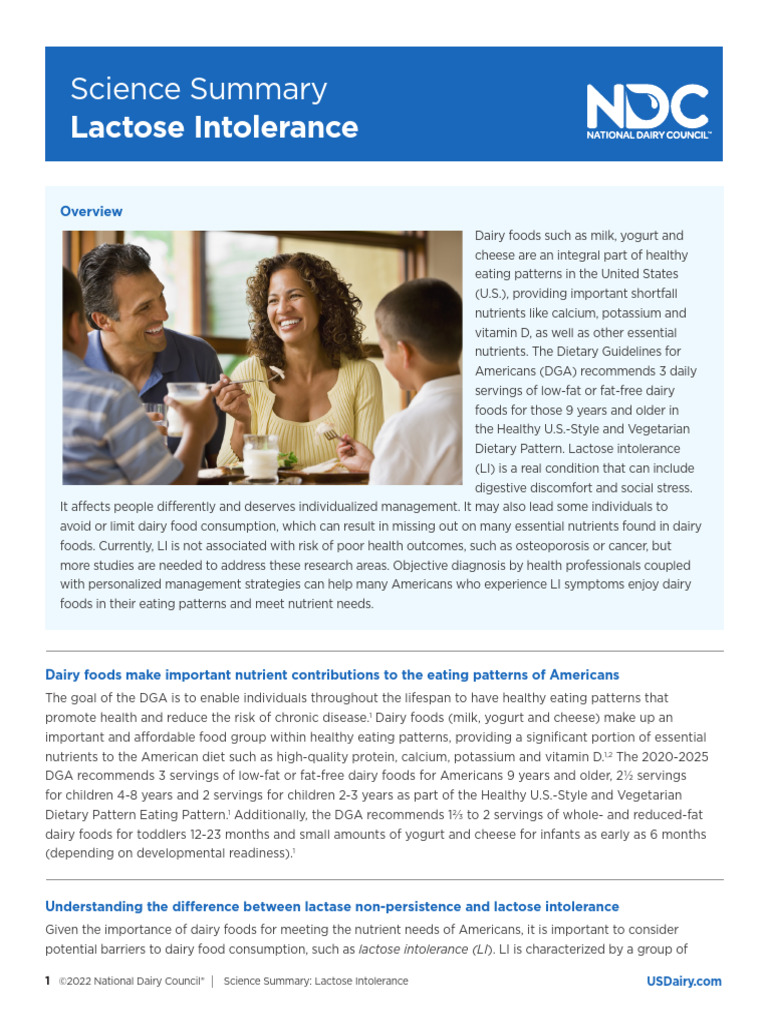 Understanding Lactose Intolerance | PDF | Dairy Products | Milk