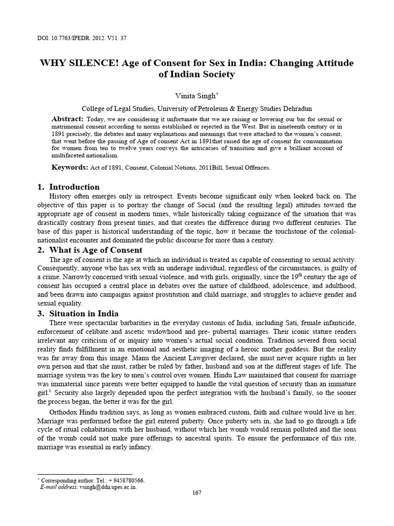 Why Silent... Age of Consent | PDF | Marriage | Consent