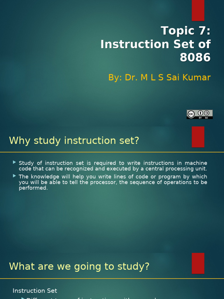 Instruction Set of 8086 | PDF | Pointer (Computer Programming) | Assembly Language