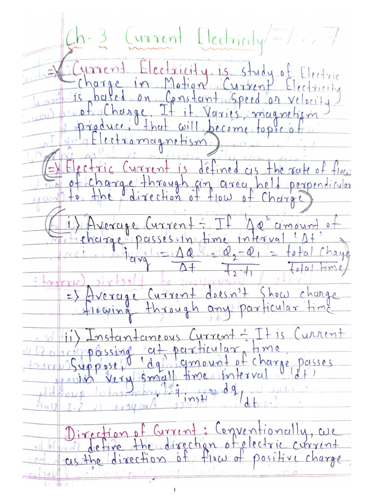 Physics Ch-3 Notes | PDF