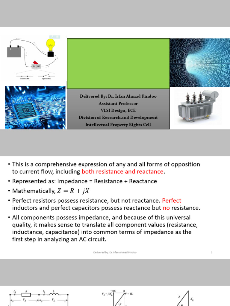 Lecture 13 - Unit 2 - RL - RC and RLC Analysis of AC Circuits | PDF ...