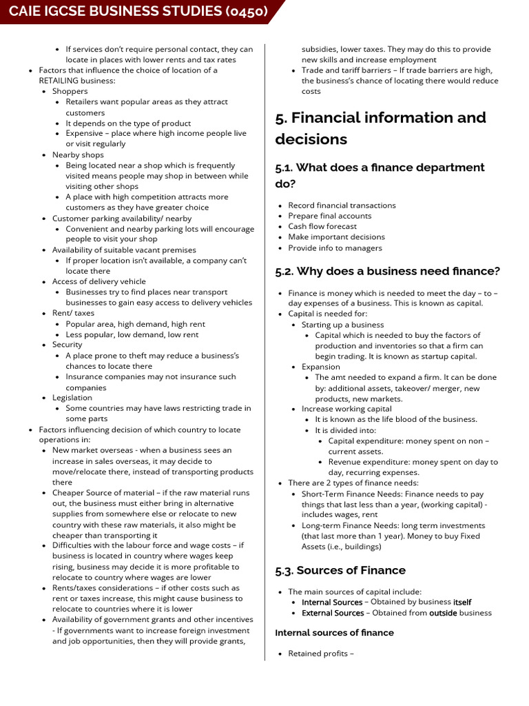IGCSE BIZ 理论 - 25-30 | PDF | Equity (Finance) | Interest