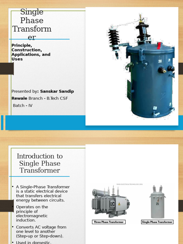 Single Phase Transformer | PDF | Transformer | Inductor