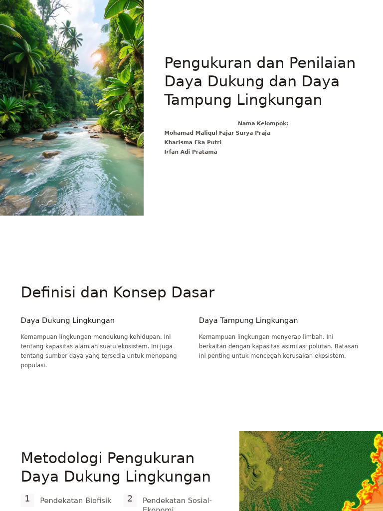 Pengukuran Dan Penilaian Daya Dukung Dan Daya Tampung Lingkungan | PDF