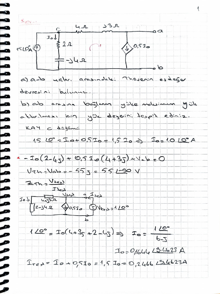 Devre Analizi Finalx | PDF