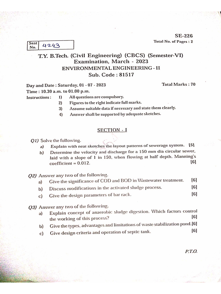 Ee2 (Que Paper) | PDF