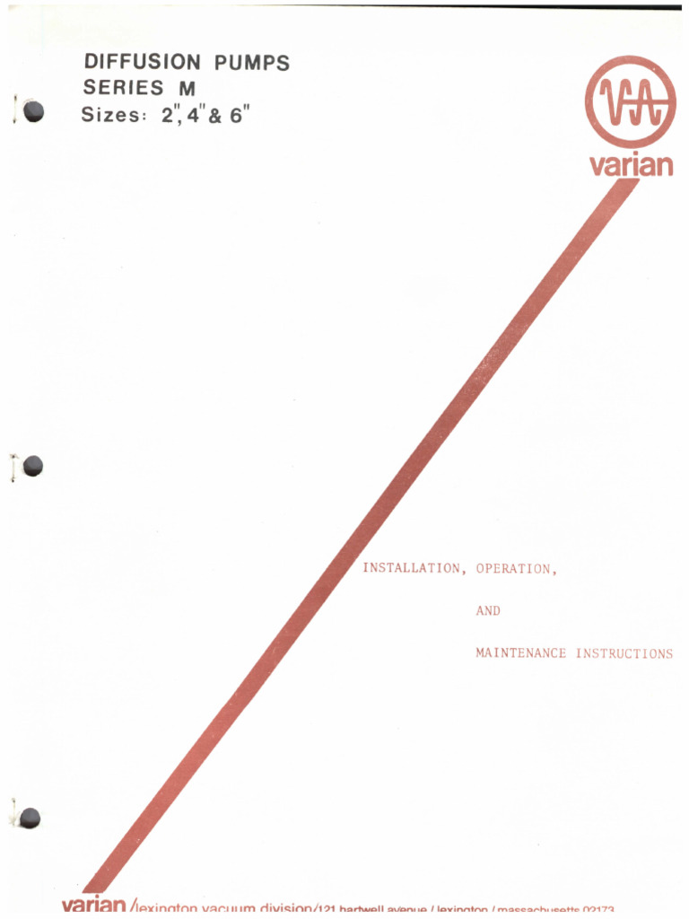 Varian Diffusion Pumps | PDF