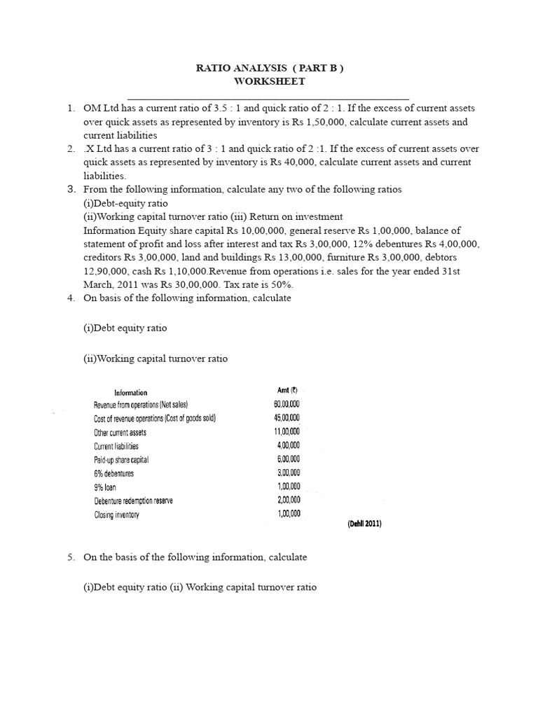 Qp-Worksheet 1 - Ratio Analysis - 250602 - 140840 | PDF | Equity (Finance) | Revenue