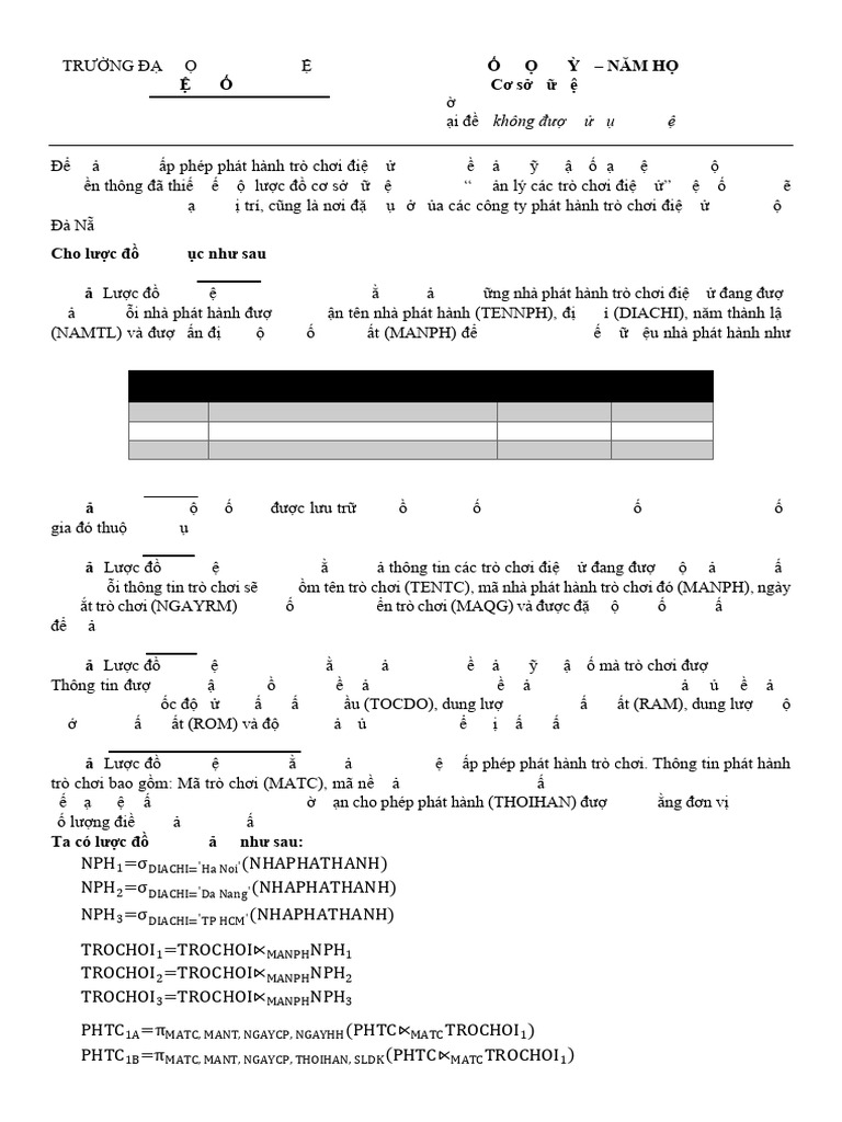 CSDLPT 2021 HK1 | PDF