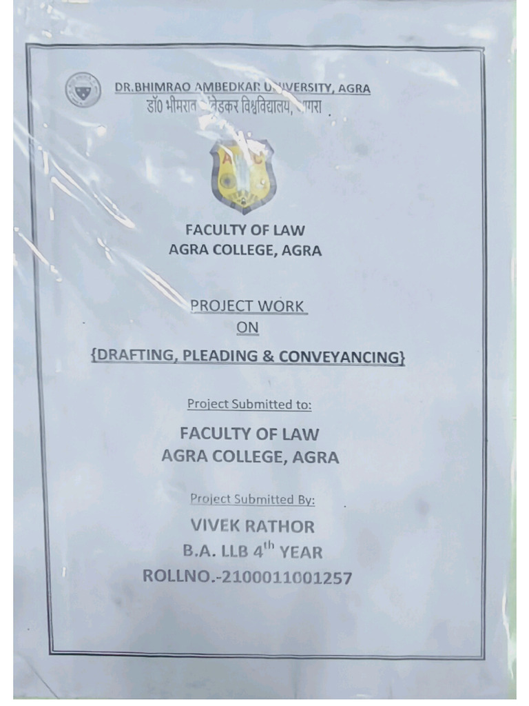Project File BA LLB 4 Year | PDF