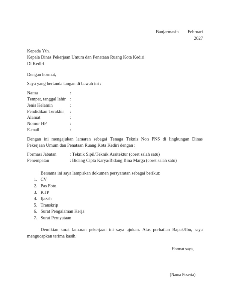 Surat Lamaranku | PDF
