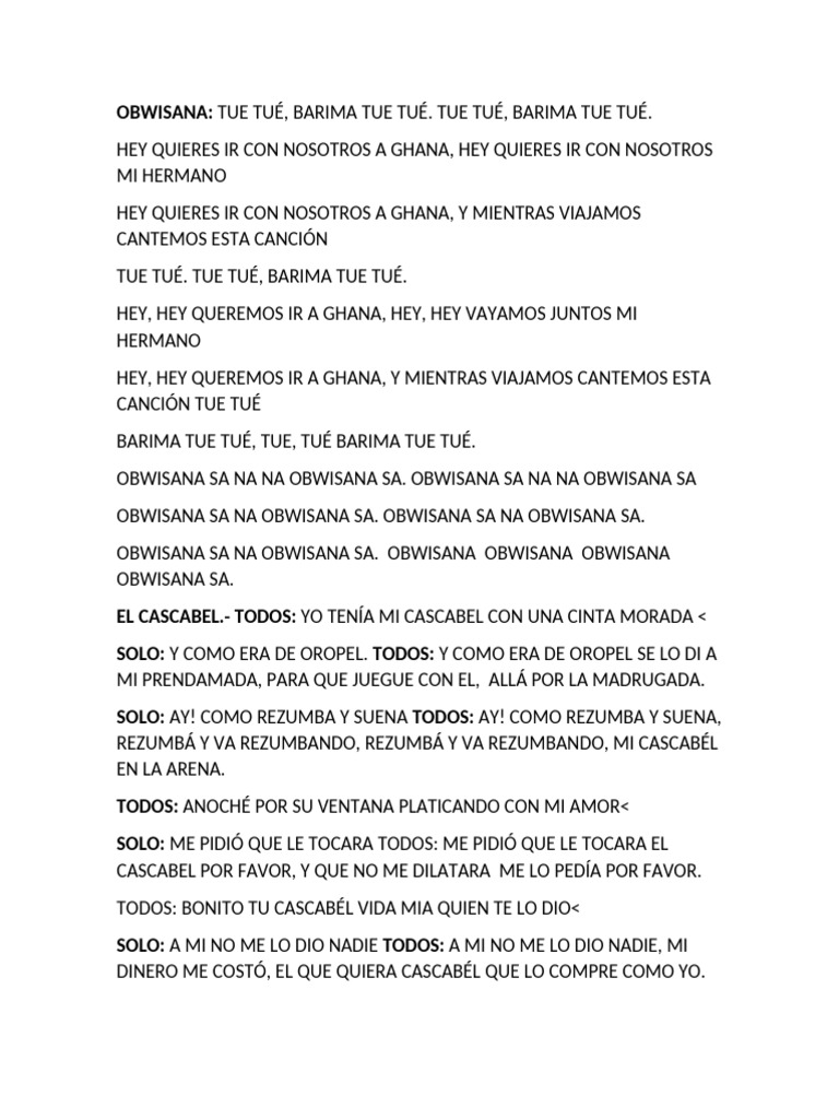 CANONS AFRICANOS Y EL CASCABEL | PDF