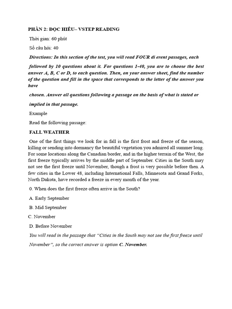 Week 1 - Reading Practice 1-10 | PDF