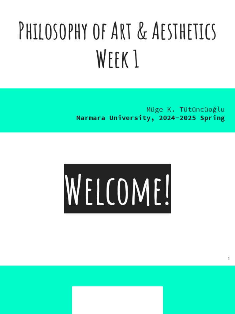 01_WEEK01 Lecture slides_____________________ | PDF | Aesthetics | Idea