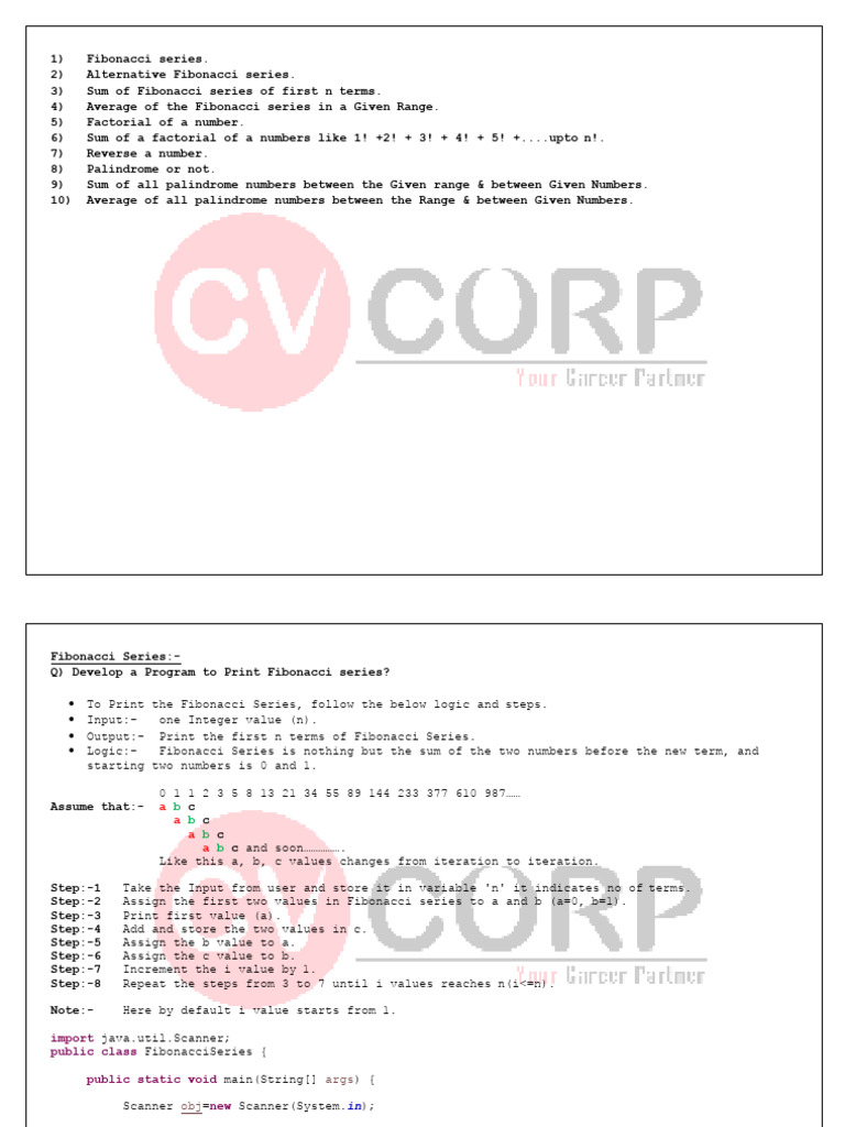 Cvcorp | PDF | Summation | Boolean Data Type