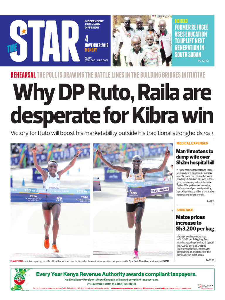 The Star 4th Nov 2019 | PDF | Kenya | Elections