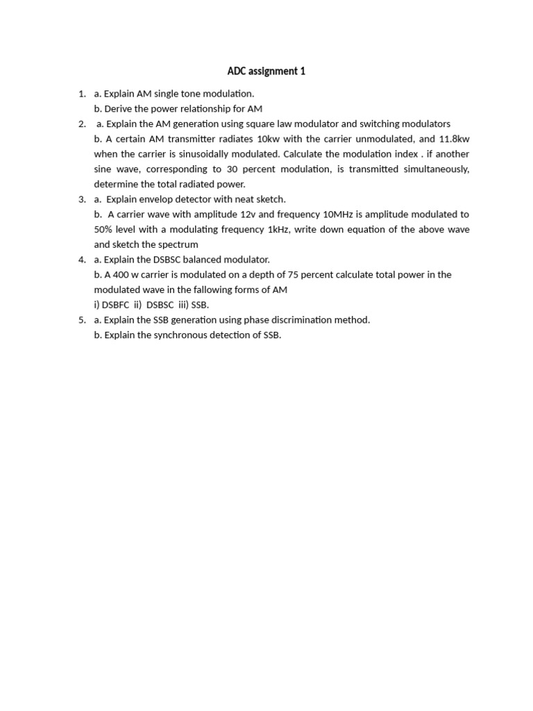 ADC Assignment1 | PDF