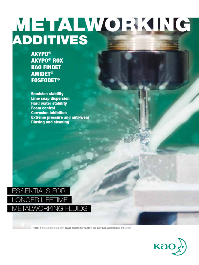 7z9-Kao Brochure Metalworking May2018 1distribution | PDF | Emulsion ...