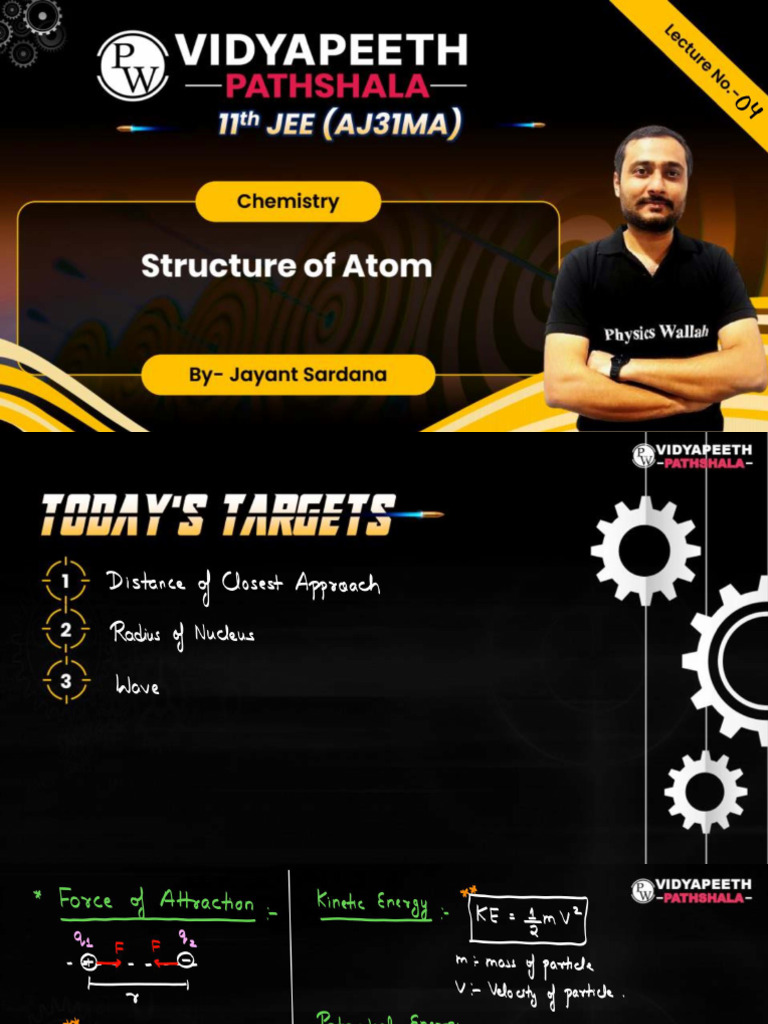 Structure of Atom - 04 - Class Notes - Pathshala 11th JEE 2025 (AJ31MA ...